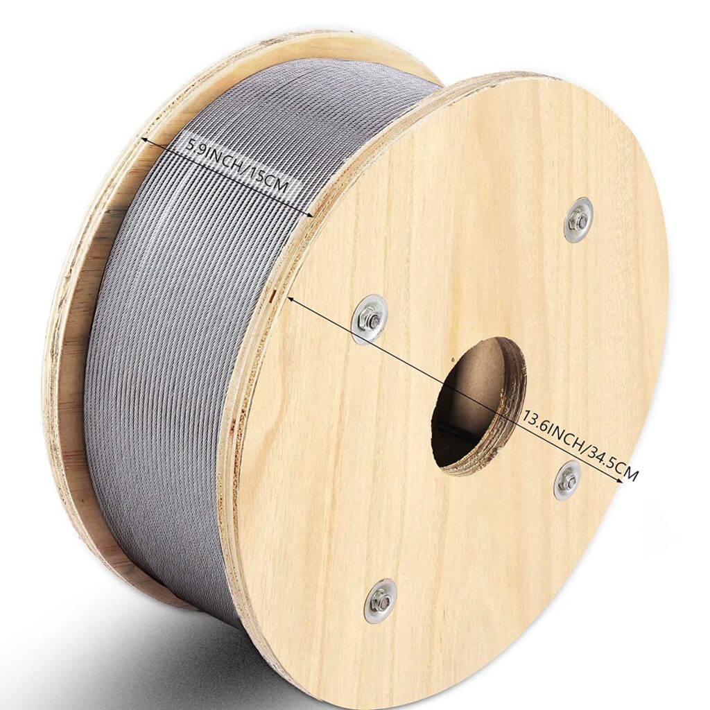 1/8 Inch, 1000FT Stainless Steel Cable Cutter for Deck Railing Stair ...