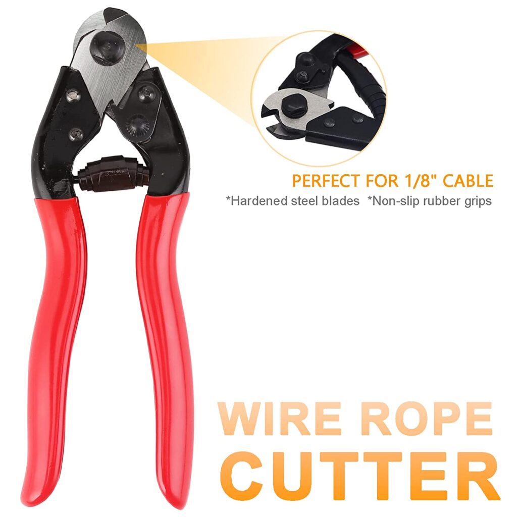 1/8 Inch, 1000FT Stainless Steel Cable Cutter for Deck Railing Stair ...